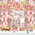 Amazon.com: Foregiftsi 18th Rose Gold Birthday Party Decorations ...