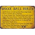 Amazon.com: GYMSLAVE Bocce Ball Rules Vintage Metal Tin Signs Funny ...