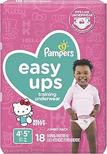 Pampers Easy Ups Diapers Size 6 (4T-5T), Pull On Disposable Training ...