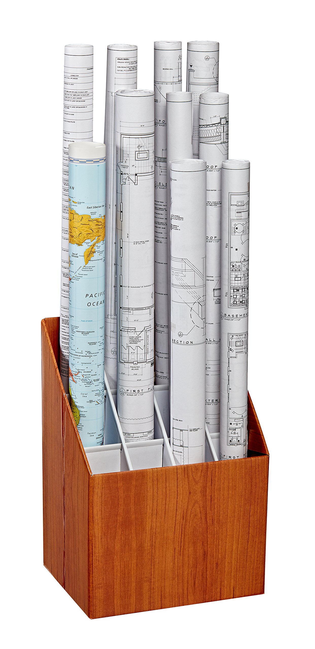 Adir Corp. 627 Upright Roll File Corrugated Box with 12 Slots