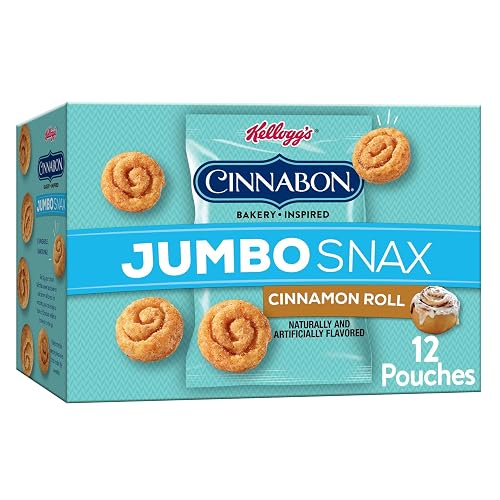 Kellogg's Jumbo Snax Cinnabon Cereal Snacks, Bakery Inspired, Cinnamon ...