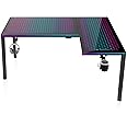 Amazon.com: EUREKA ERGONOMIC RGB LED Gaming Desk, Music Sync Lights Up ...