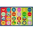 Amazon.com: ABCarpet Colorful Classroom Rug 24 Seating 7'5"x13 ...