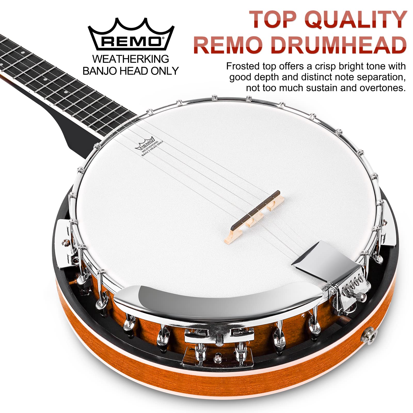 Mua Vangoa Banjo 5 String Full Size Beginner Banjo Kit Remo Head ...