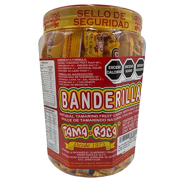 Banderilla Tama-Roca Tamarindo Mexican Candy Sticks. Contains 30 Pieces ...