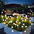 4 Pack Solar Garden Lights, Solar Firefly Lights, 8LED Outdoor Light for Yard, Solar Pathway ...