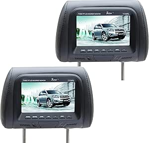 Amazon.com: Tview T726PL-BK 7-Inch Car Headrest Monitor (Black ...