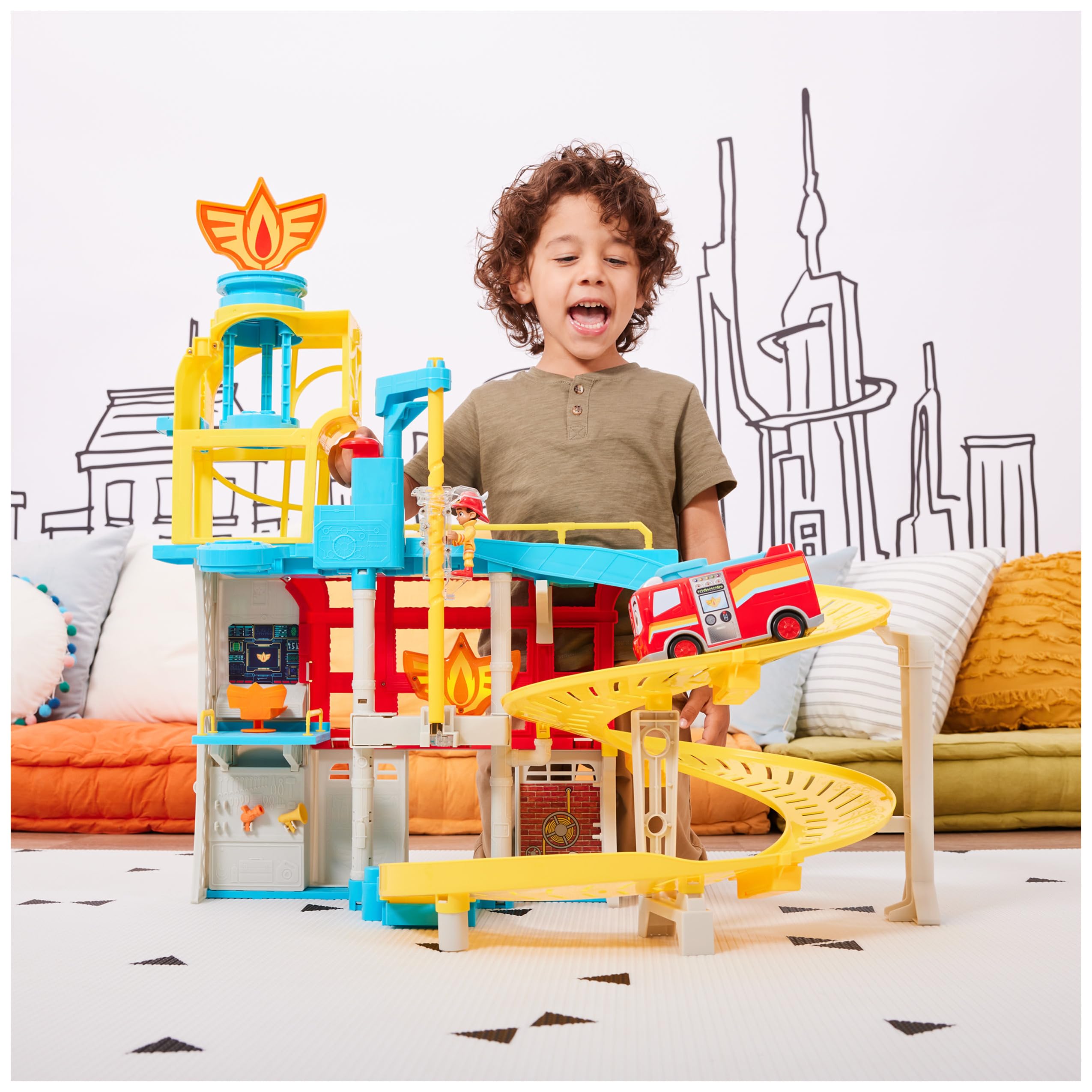 Mua Disney Junior Firebuds HQ Playset with Lights, Sounds, Fire Truck ...