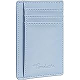 Travelambo Front Pocket Minimalist Leather Slim Wallet RFID Blocking ...