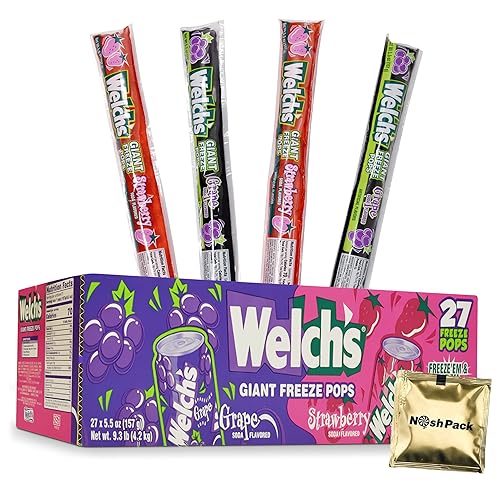 NOSH PACK Welch's Soda Giant Freeze Pops, 5.5 Ounce Jumbo Ice Pops ...