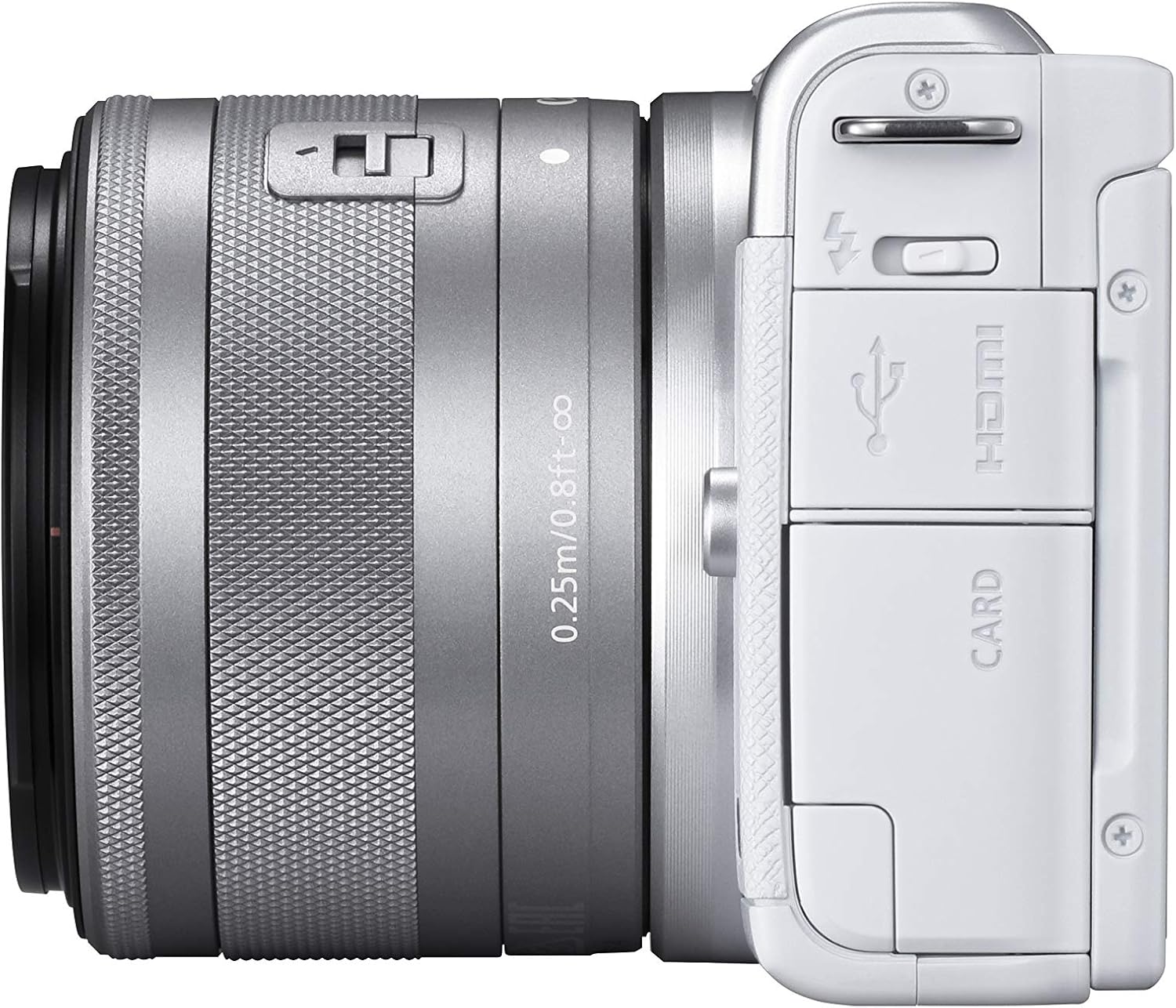 Canon EOS M200 with EF-M 15-45mm f/3.5-6.3 IS STM Lens – White/Silver ...