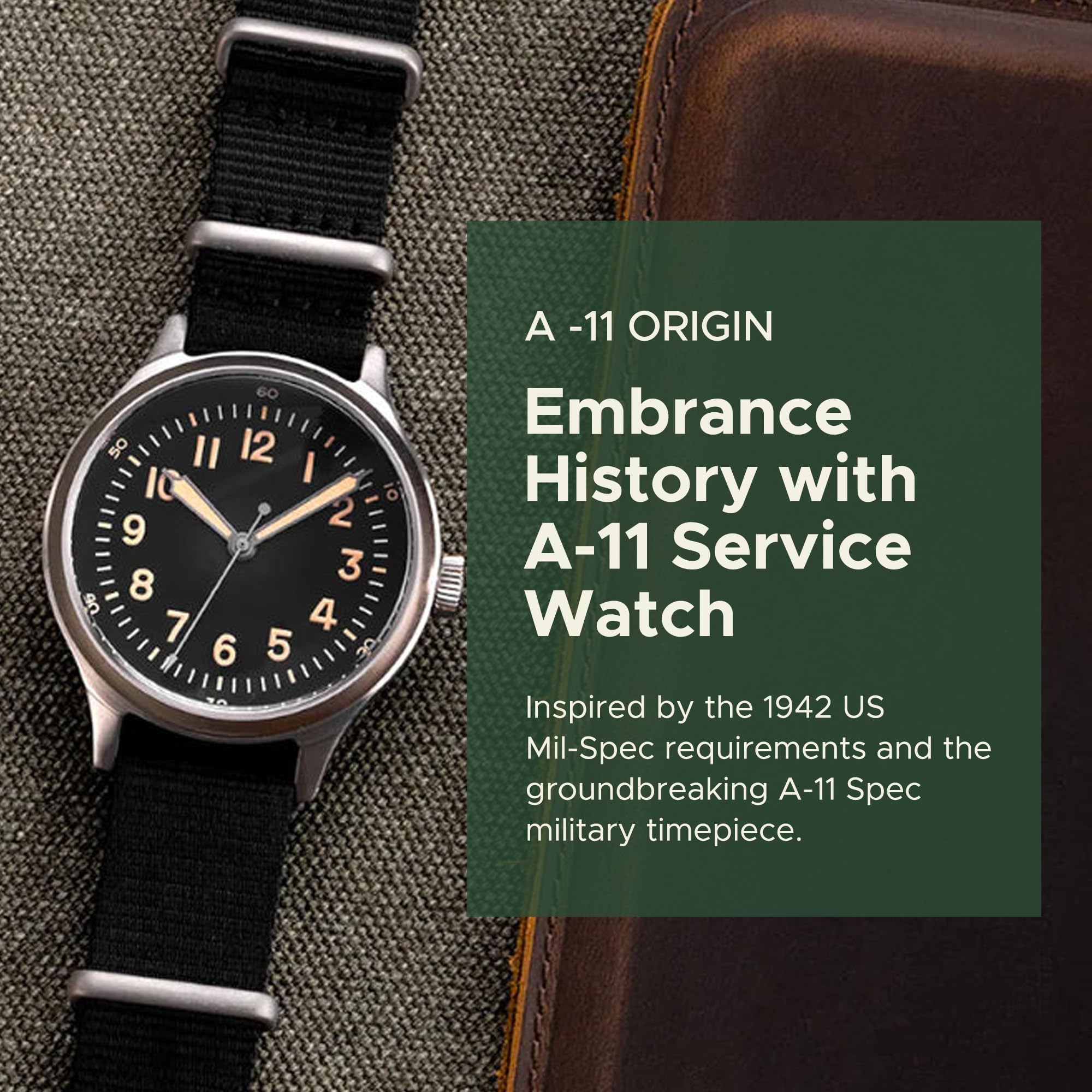 Mua PRAESIDUS A-2 Origin Field Military Watch for Men in 40mm Stainless ...