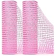 Amazon.com: Ribbli 2 Rolls Light Pink Mesh Ribbon,10 inch x 30 feet ...