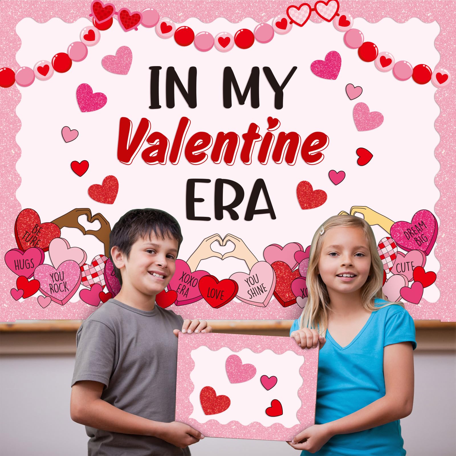 Mooliwe 93 Pcs Valentine's Day Bulletin Board Decoration Valentine Love ...