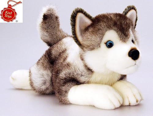 30cm Husky Dog Soft Toy with Blue Collar and Lead: Amazon.co.uk: Toys ...