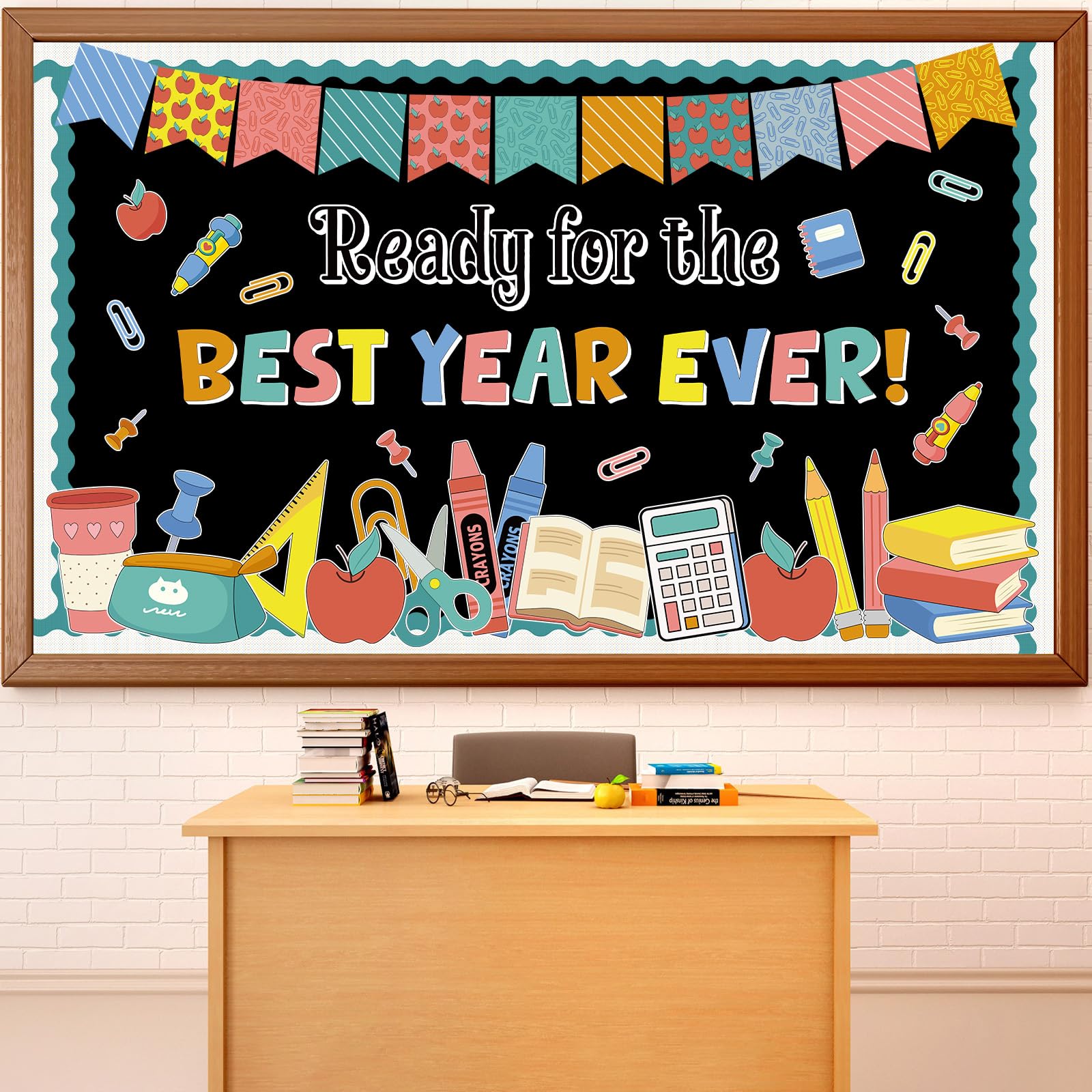 Positive Back to School Bulletin Board Set Ready for The Best Year Ever ...