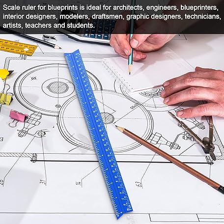 Mua Architectural Scale Ruler, 12'' Imperial Architect Scale, Aluminum ...