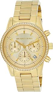 Michael Kors Women's Ritz Gold-Tone Watch MK6356: Michael Kors: Amazon ...