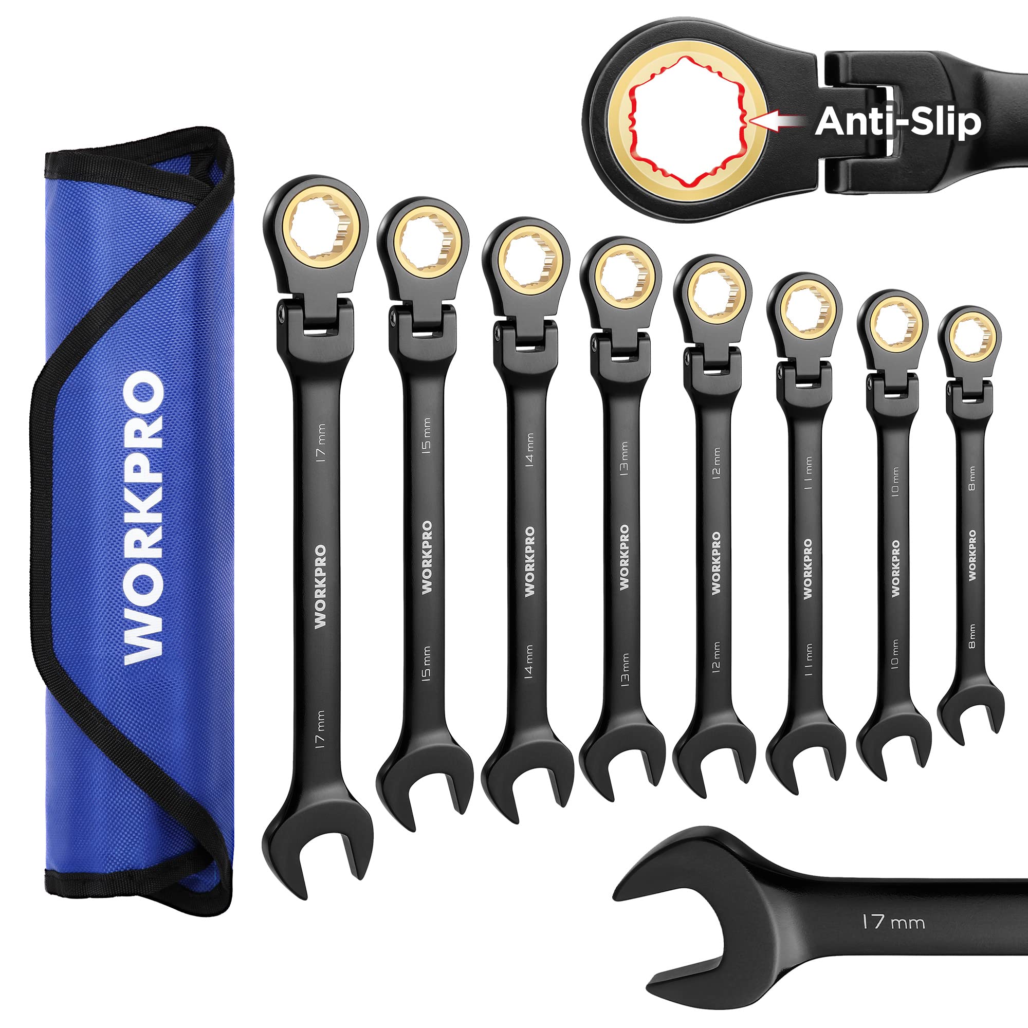 Mua Ratcheting Combination Wrench Set, 8-piece Flex-Head Anti-Slip Set ...