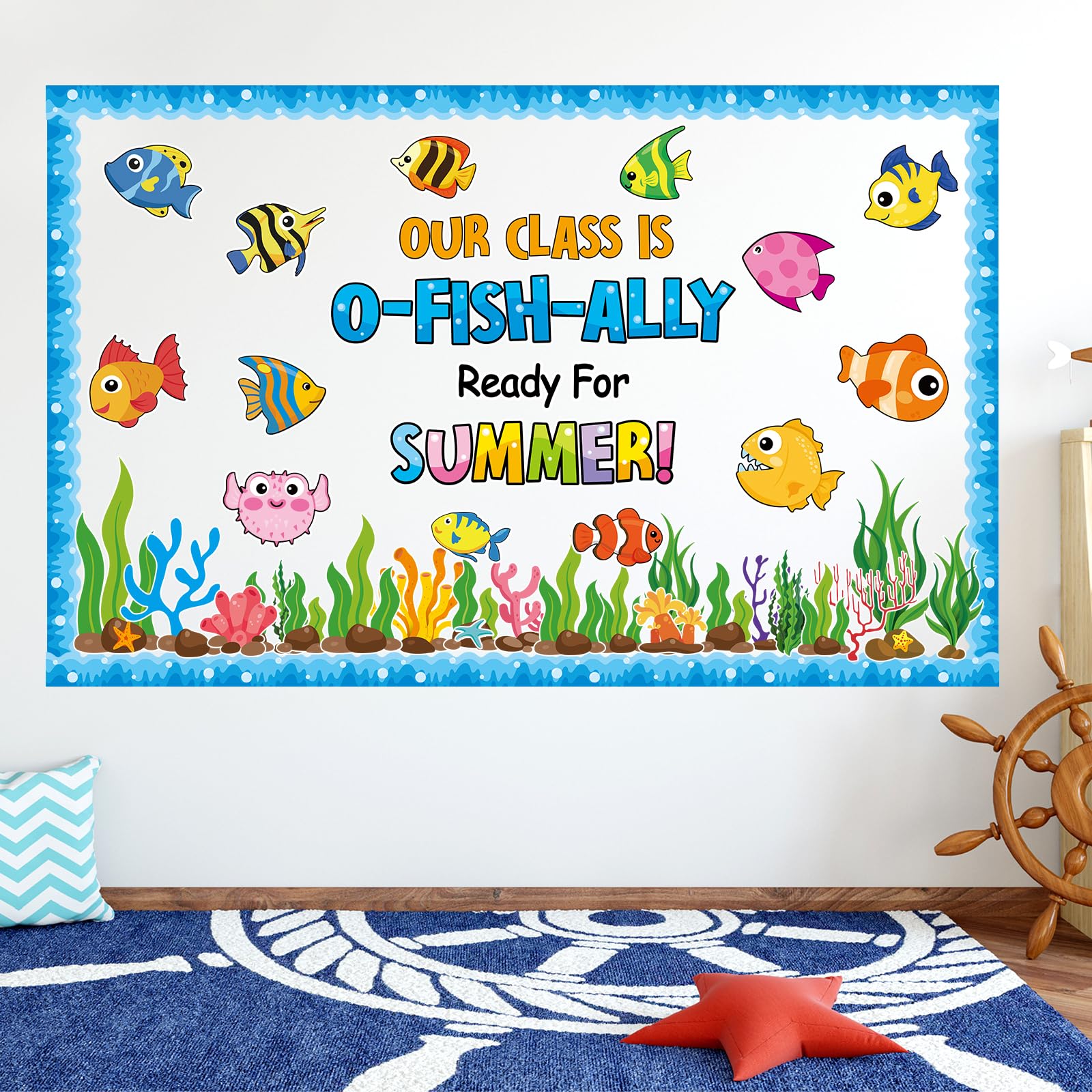 Mua Justforjoyful Summer Ocean Sea Bulletin Board Decorations O-Fish ...