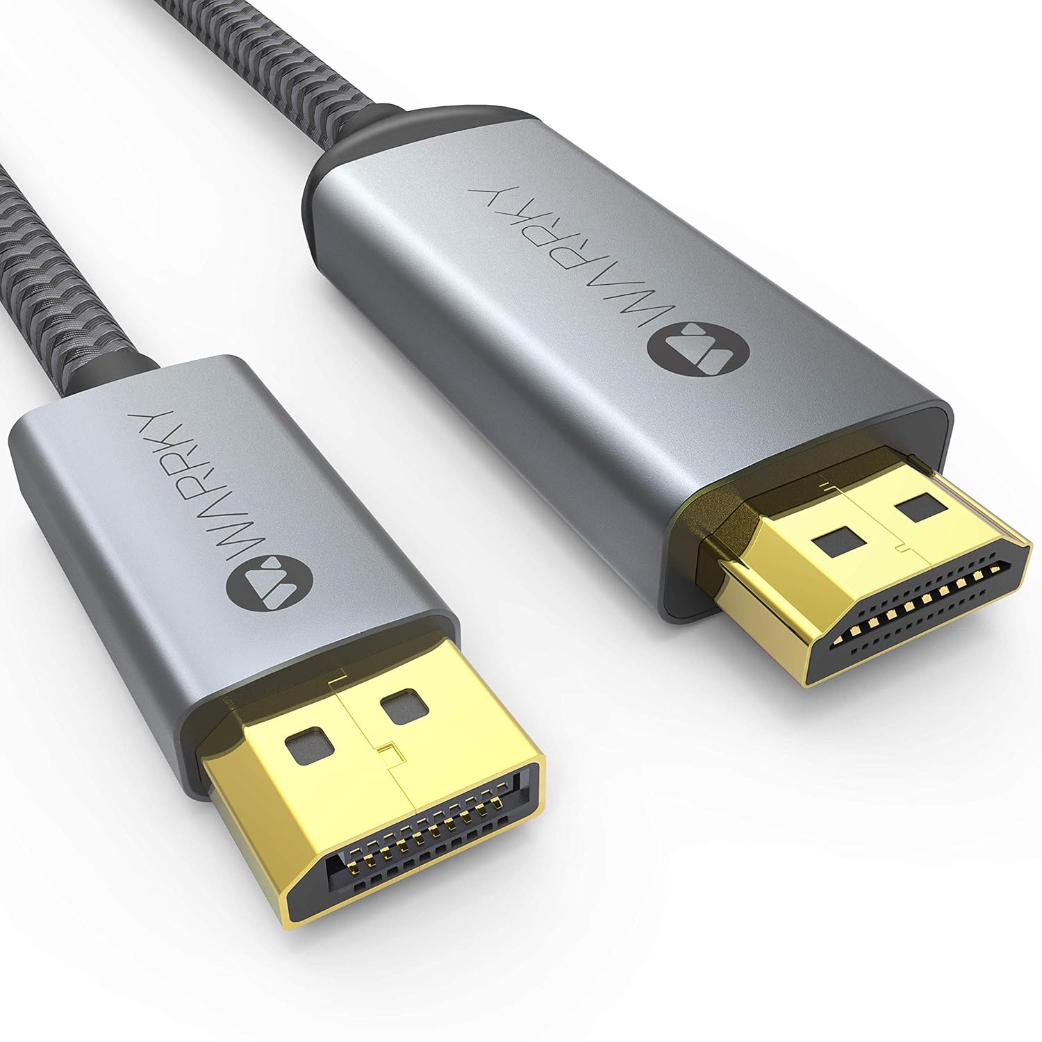 4K DisplayPort to HDMI Cable, WARRKY 6.6ft [ Gold-Plated Plugs ...