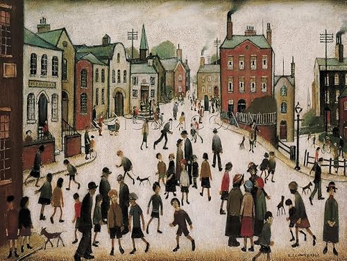 LS Lowry "Going To Work, 1959" Print (42cms X 30 cms including border ...