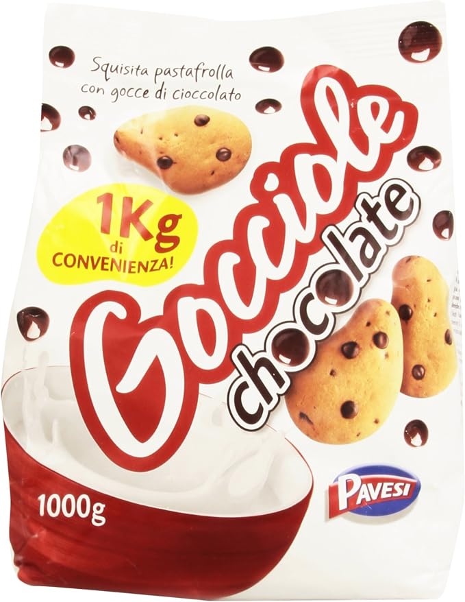 Pavesi - Gocciole Chocolate, Biscotti Frollini con Cioccolato, 2 ...
