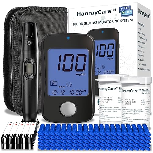 HanrayCare TD-4125 Superior to Most Blood Glucose Monitor Kit-No Coding ...