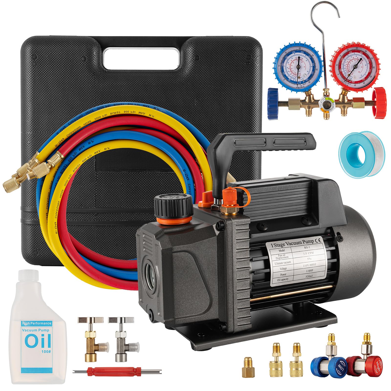 Mua SHZOND Vacuum Pump 3.5CFM 1/4HP Single Stage Air Vacuum Pump HVAC ...