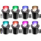 SUNVIE RGBW Well Lights Landscape LED In Ground Color Changing Low ...