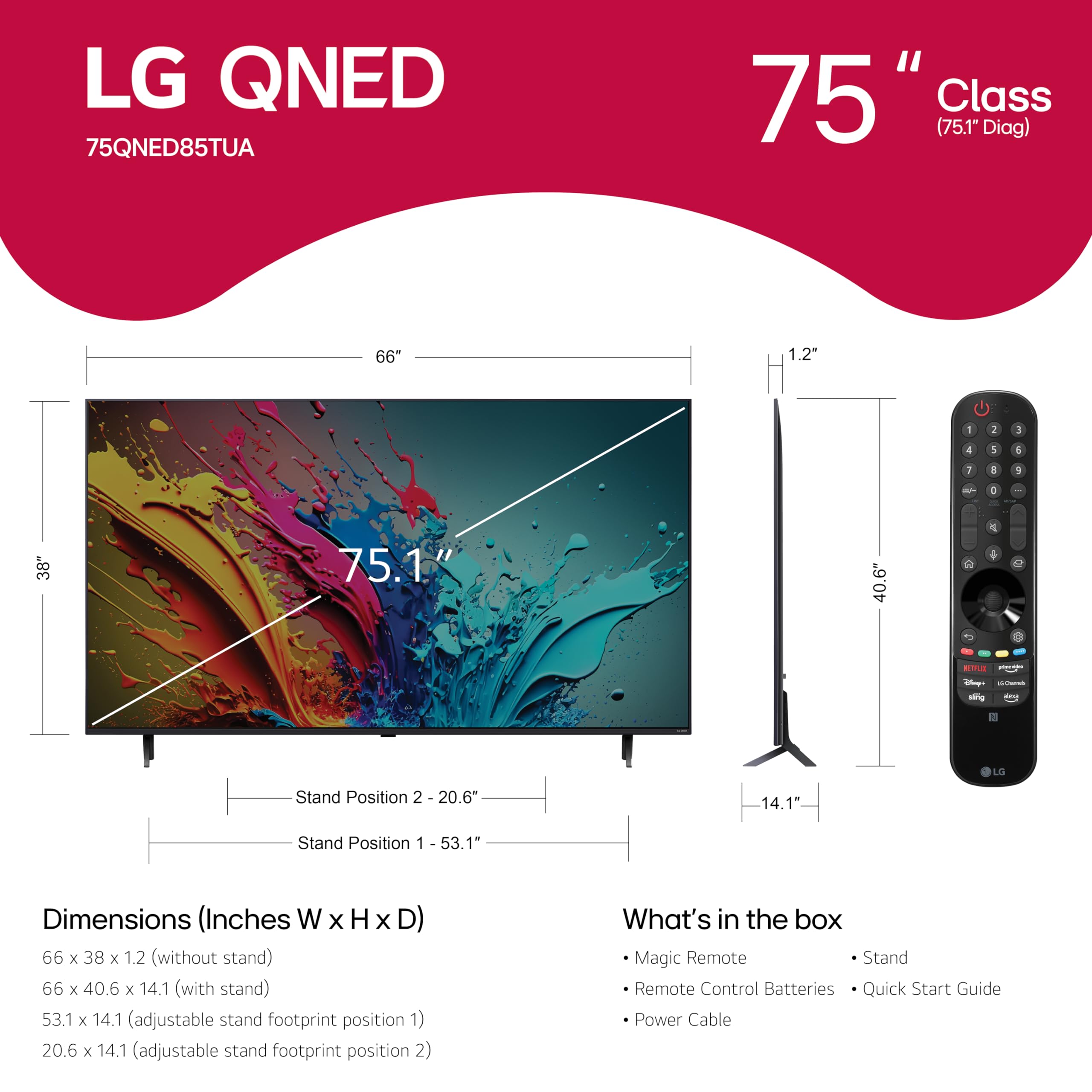 Mua LG QNED85T Series 75 Inches 4K LED Smart TV | 4K Processor | Flat ...