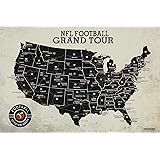 Amazon.com : Pro Football Stadium Map Poster - Great Gift for Your ...