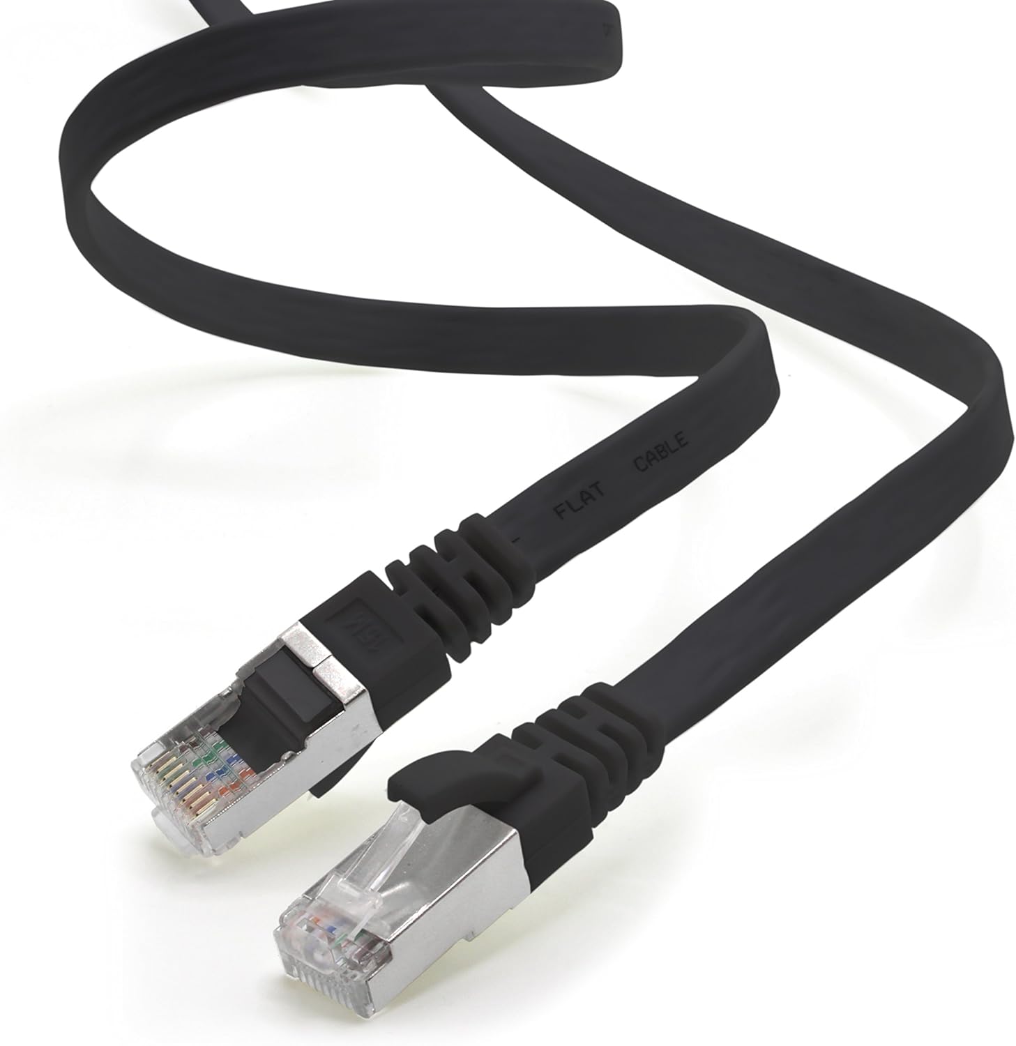 Cat.7 Gigabit Ethernet LAN flat ribbon cable (RJ45), Network Cable, Raw ...