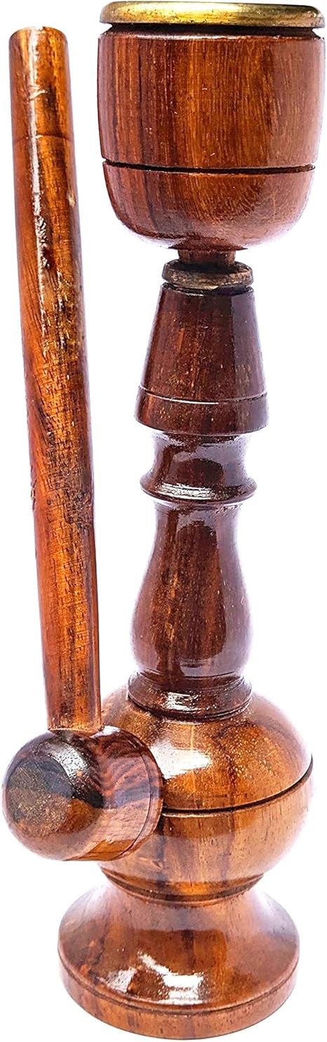 Buy Himalayan Crafts Wooden Handcrafted Hukkah for Showpiece Decoration ...