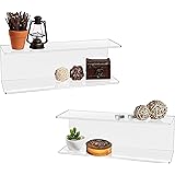 Amazon.com: 17 Inch Clear Acrylic Floating Shelves, Wall Mounted Modern ...