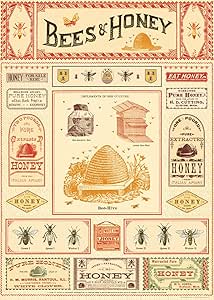 Amazon.com: Cavallini Papers & Co. Inc, Bees and Honey Wrap (WRAP/BEE)