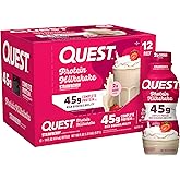Amazon.com: Quest Nutrition Strawberry Protein Shake, 45g Protein, 2g ...