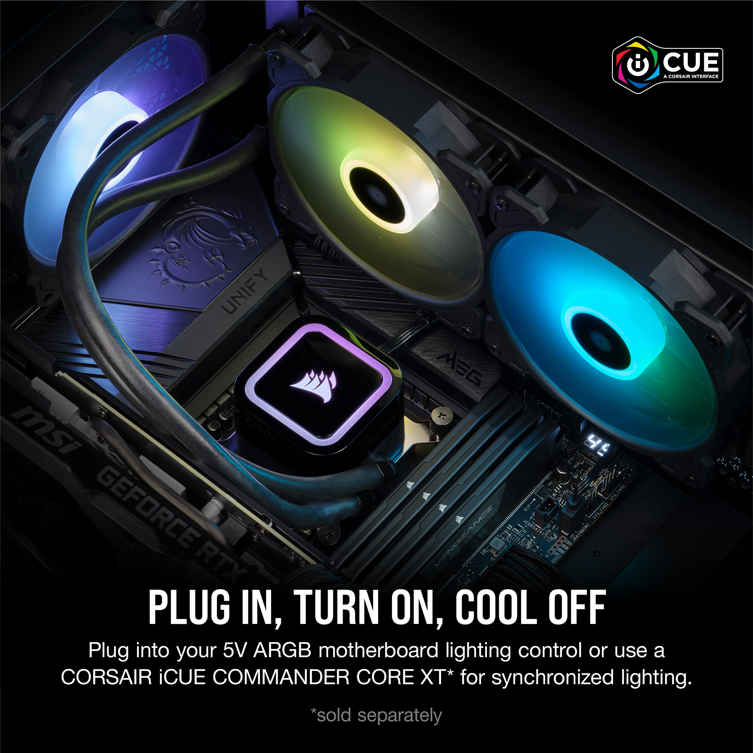 Mua Corsair H100x RGB Elite Liquid CPU Cooler For Desktop - 32 Dynamic ...