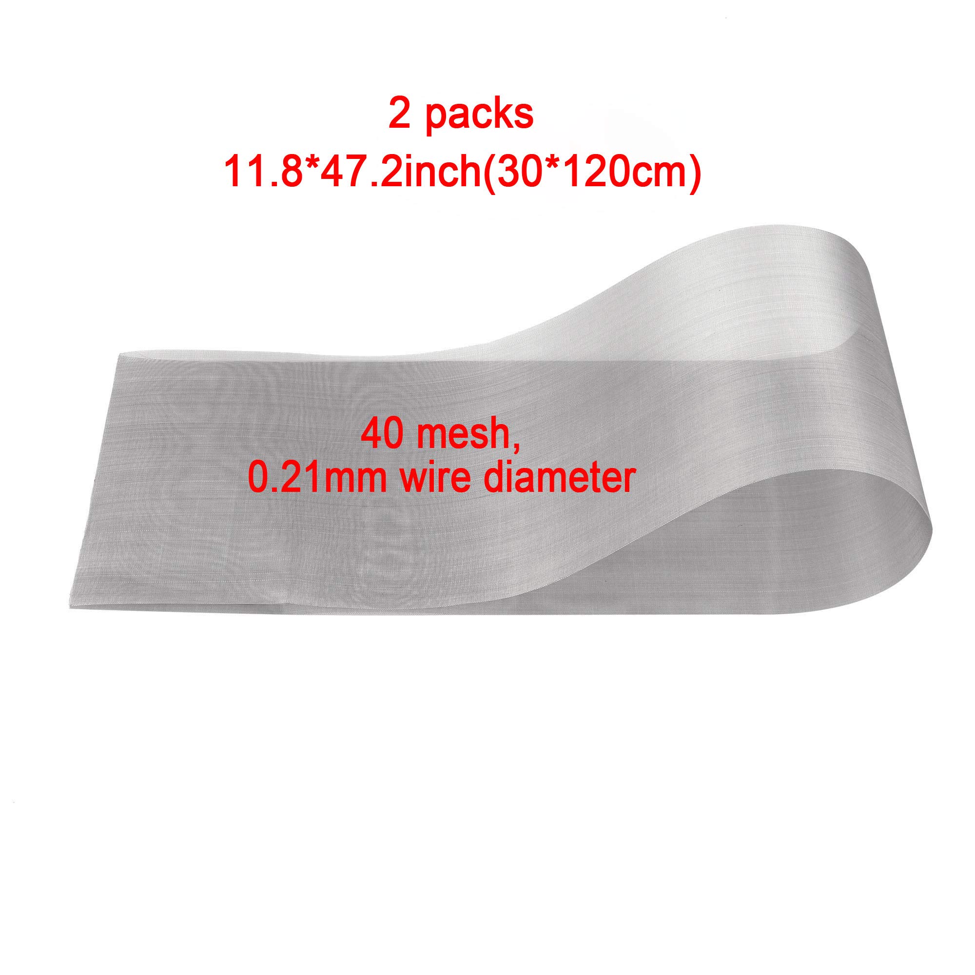 Mua 2 Packs 40 Mesh Screen Stainless Steel Metal Wire Mesh 11.8"x47.2 ...