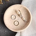 Amazon.com: Natural Travertine Ring Dish Jewelry Tray for Women, Marble ...