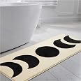 Amazon.com: Boho Moon Bath Mat, 52.5" x 20.5", Witchy Design - Non Slip ...