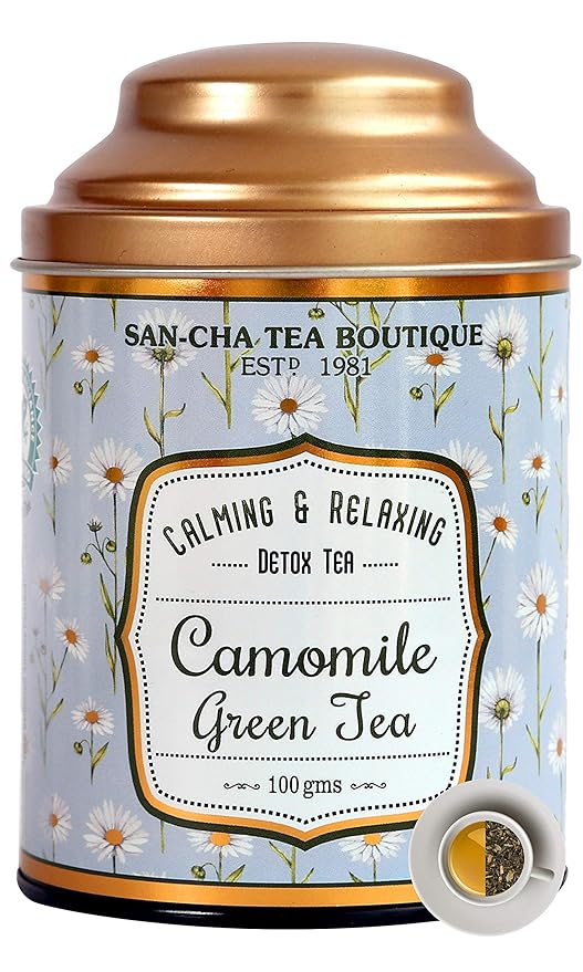 Sancha Tea Boutique Chamomile Green Tea, All Natural, Immunity Boosting ...