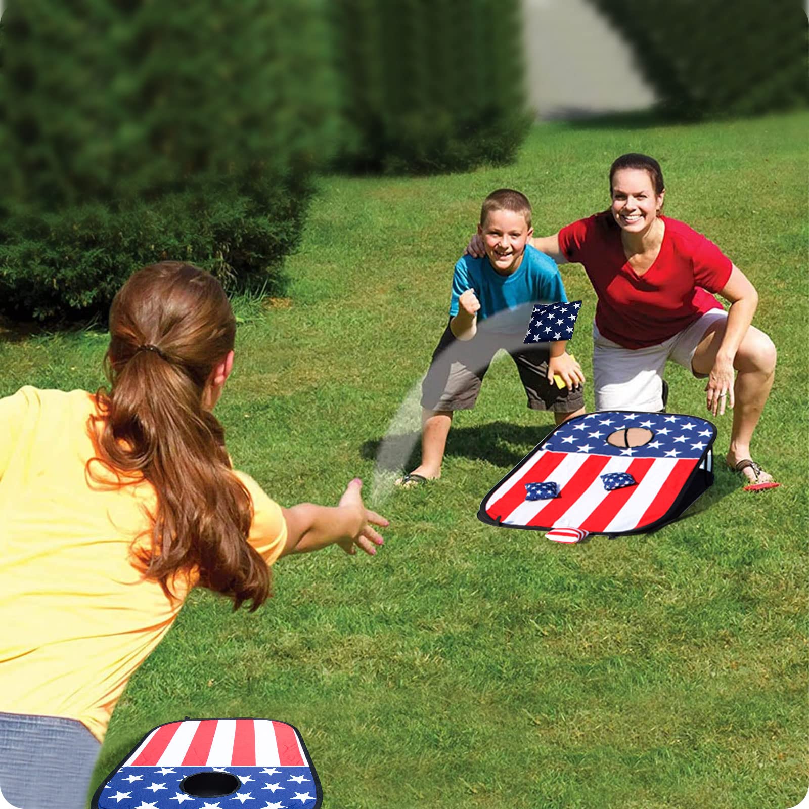 Mua Portable Cornhole Set Outdoor Game - Collapsible Cornhole Boards ...