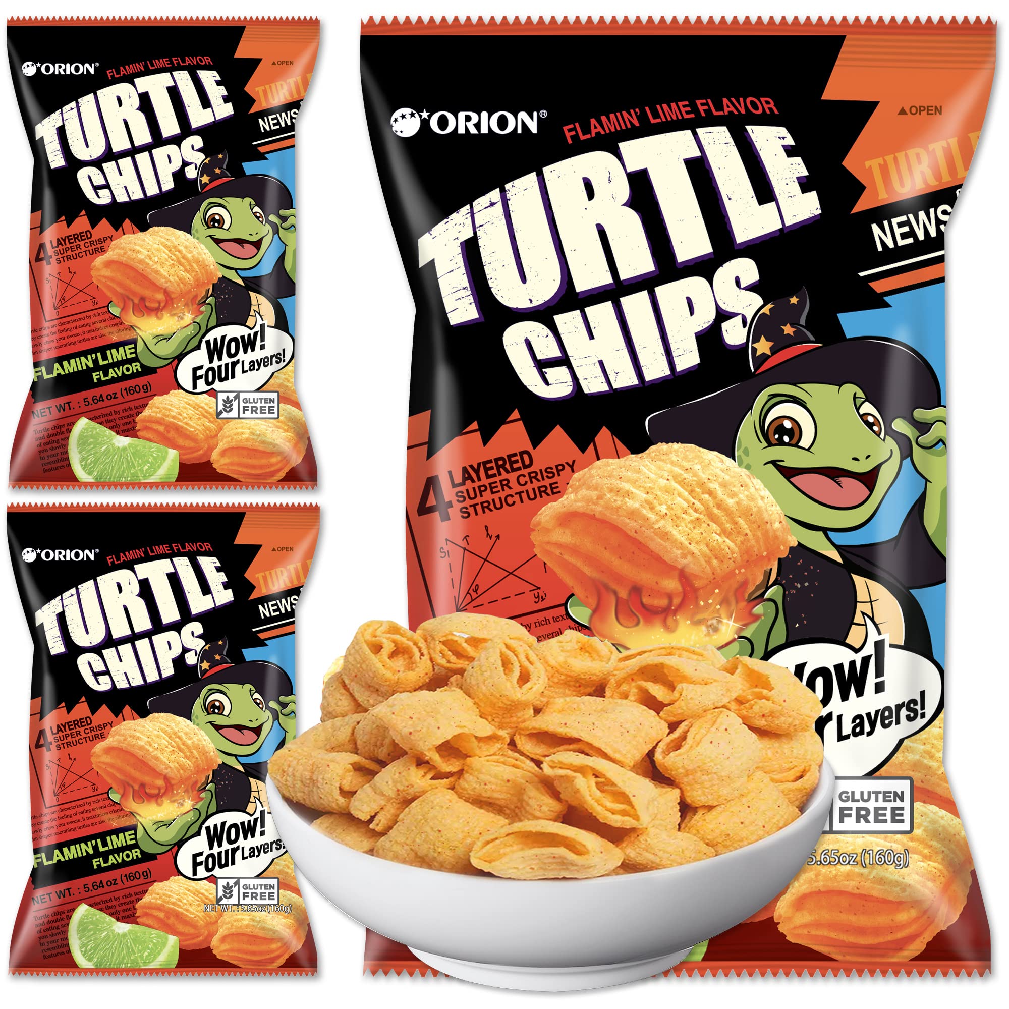 Mua K-Munchies Orion Turtle Chips – Large 3 x 160-gram Flamin' Lime ...
