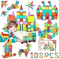 Amazon.com: Jasonwell Magnetic Tiles Kids Magnetic Blocks Building Sets ...