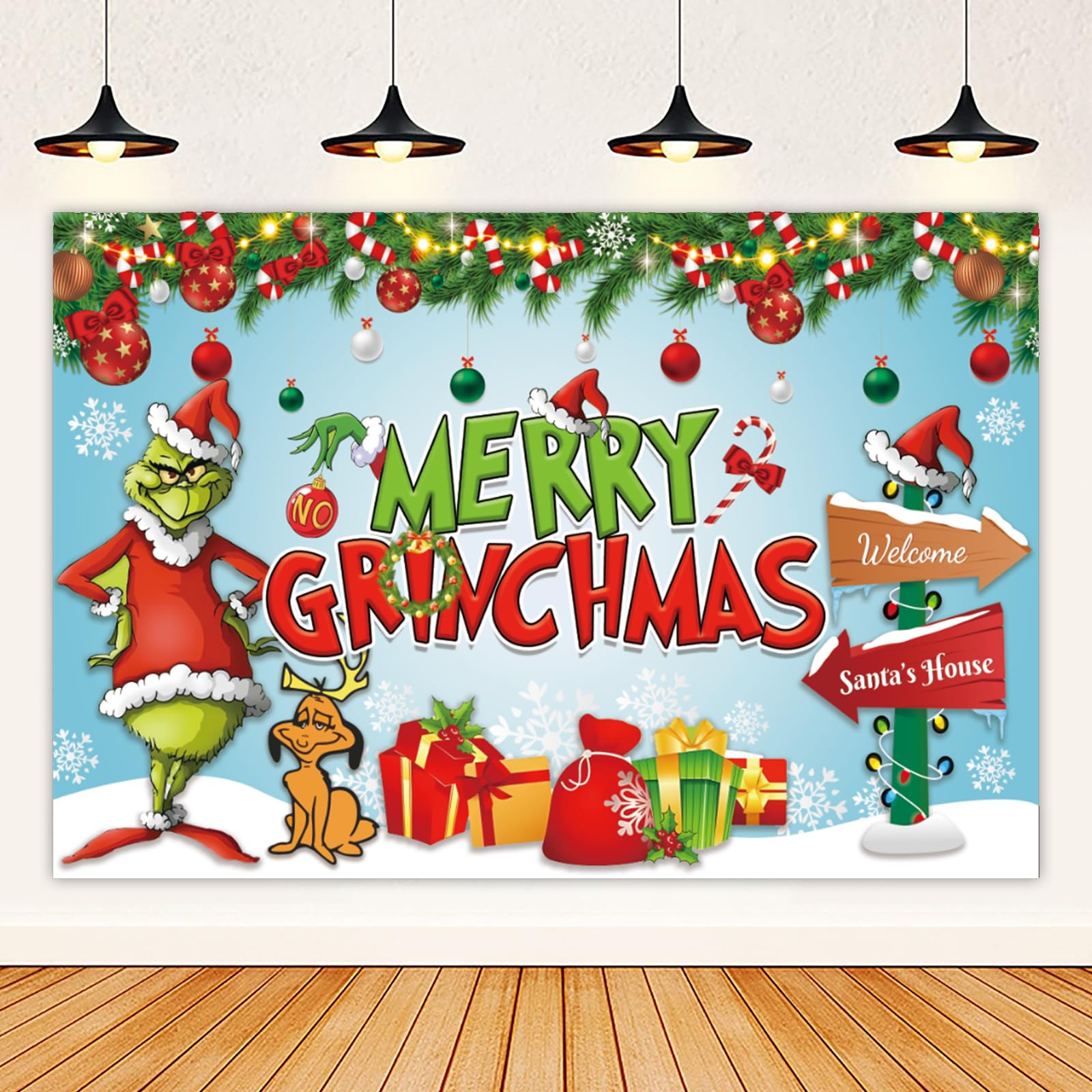 Merry Grinchmas Backdrop Merry Grinchmas Photography Background ...