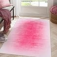 Amazon.com: Collive Washable Area Rug 3x5, Hot Pink Rugs for Bedroom ...