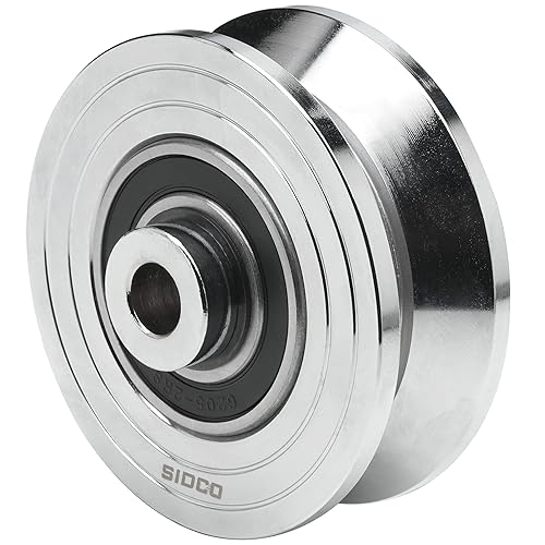Sidco Supply 3.5 Inch V-Groove Wheel - Solid Steel - Heavy Duty ...