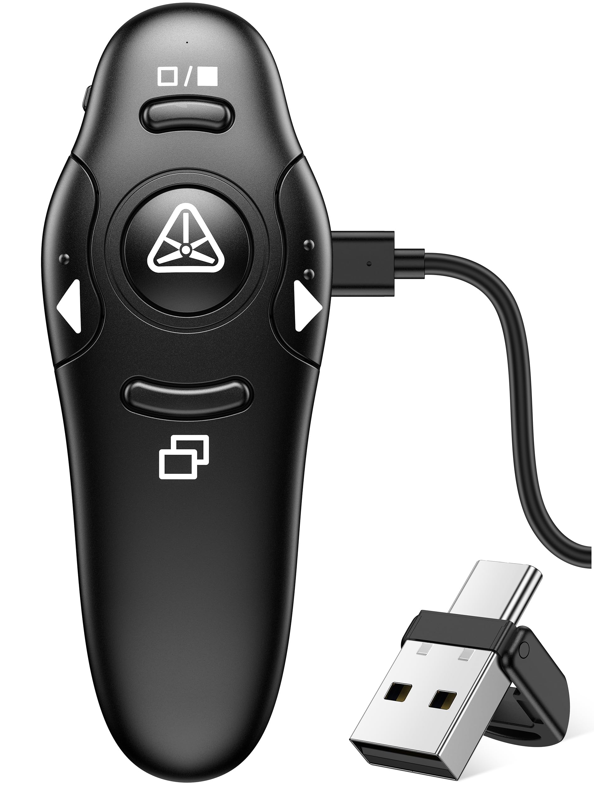 Rechargeable USB-A USB C Presentation Clicker Wireless Presenter Remote ...