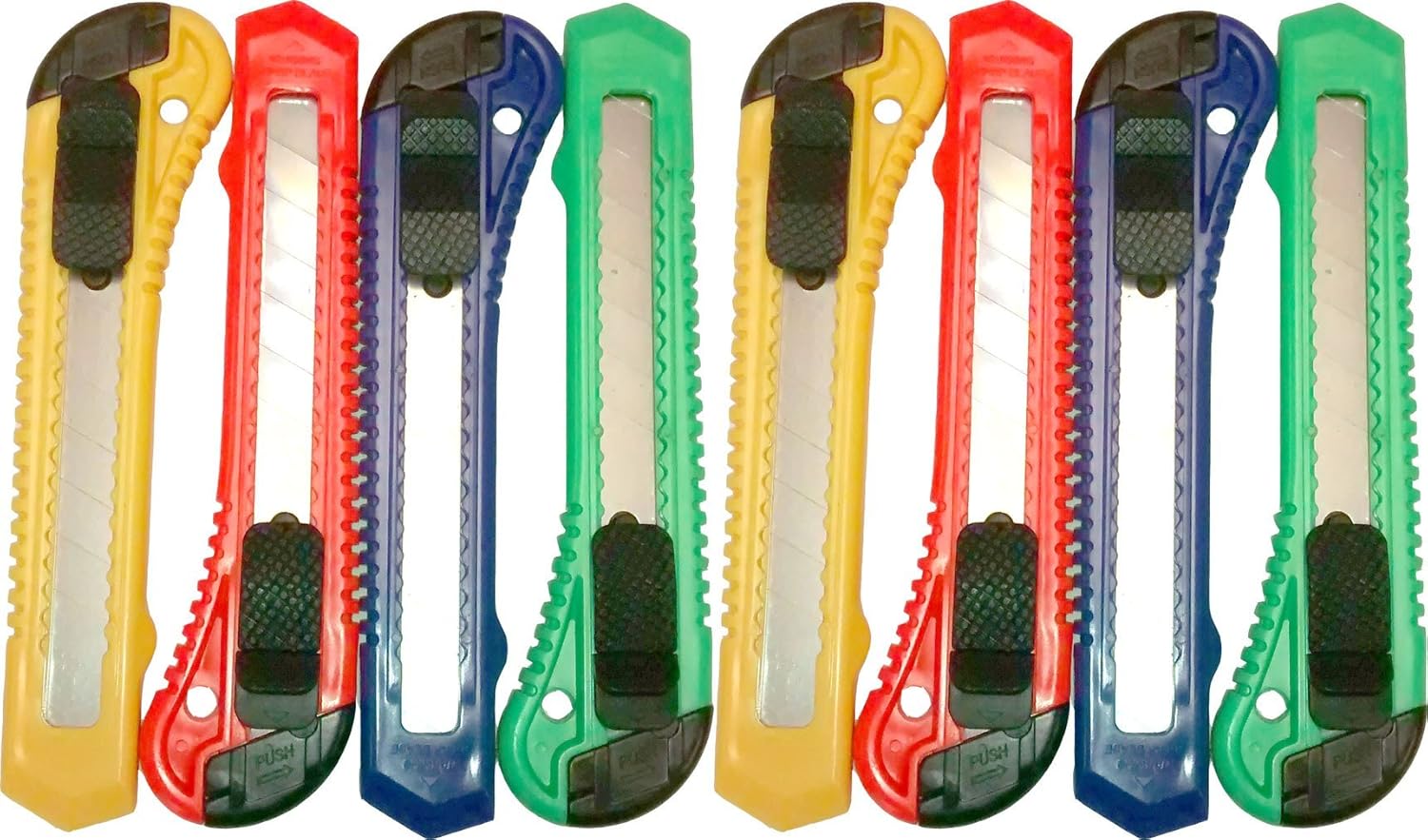 Box Cutters - 8 Utility Knives. Breakaway Blades for Cutting - Snap Off ...